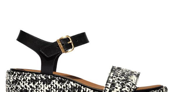 ΓΥΝΑΙΚΕΙΑ ΠΑΠΟΥΤΣΙΑ FIT FLOP PLATFFORMS Two-Tone Woven Wedge Ankle